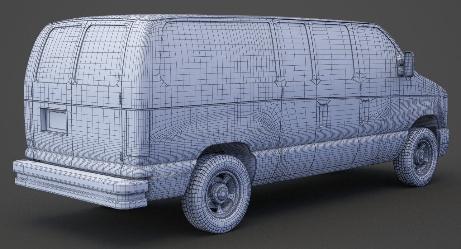 Generic Ford Van 01 - 3D Model by sky3dstudios69