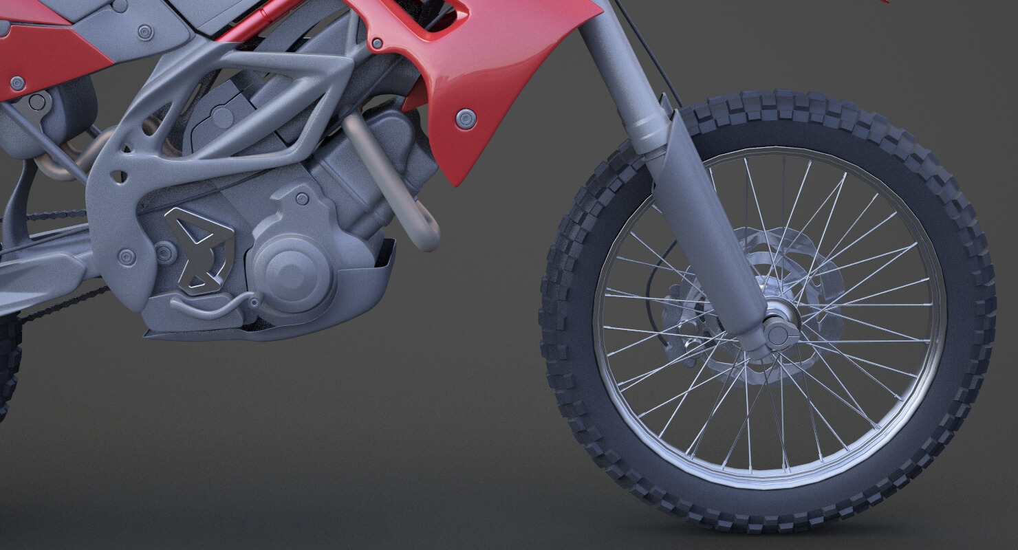 Generic Motorbike 01 - 3D Model by sky3dstudios69