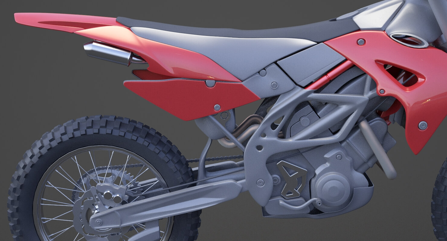 Generic Motorbike 01 - 3D Model by sky3dstudios69
