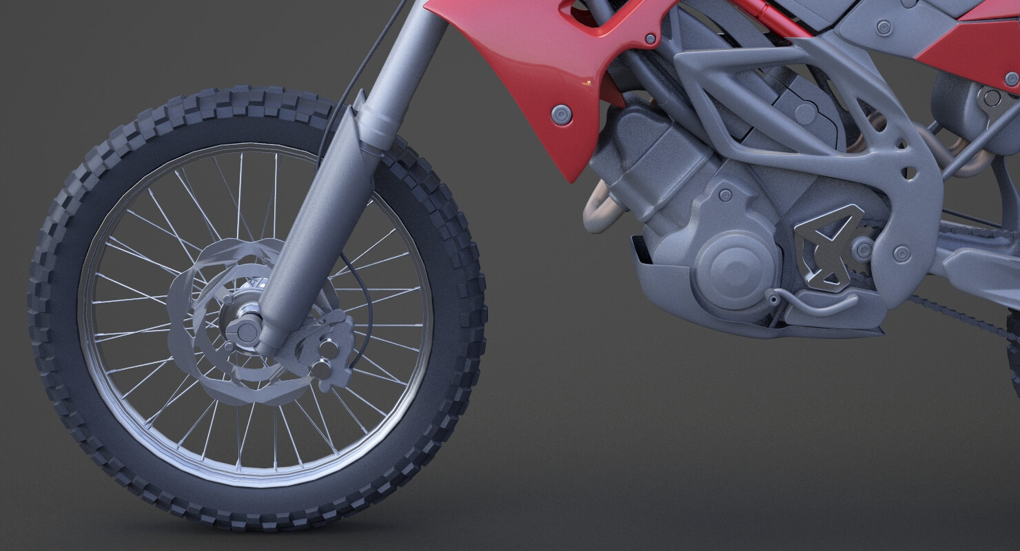 Generic Motorbike 01 - 3D Model by sky3dstudios69
