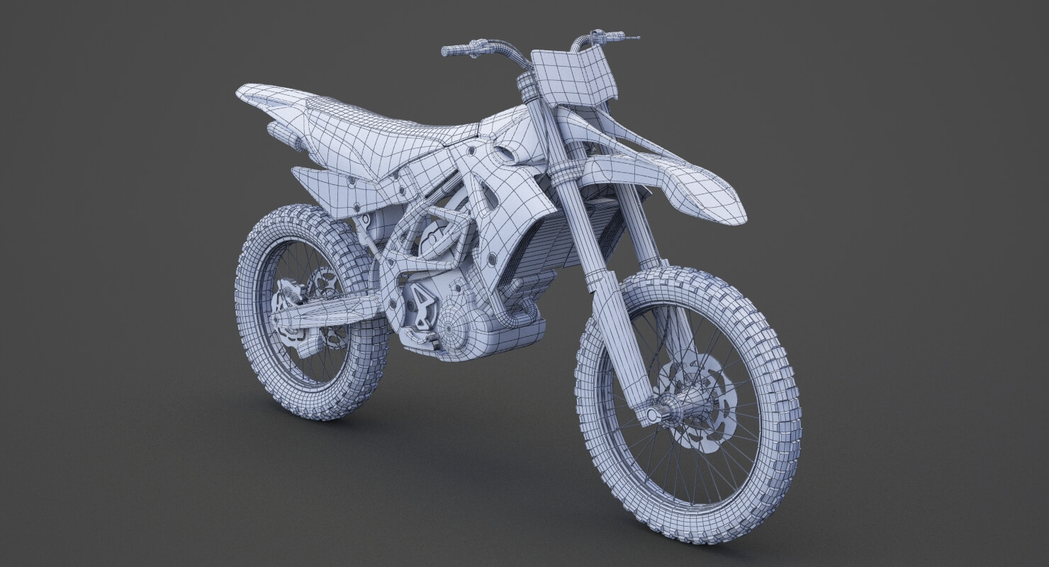 Generic Motorbike 01 - 3D Model by sky3dstudios69