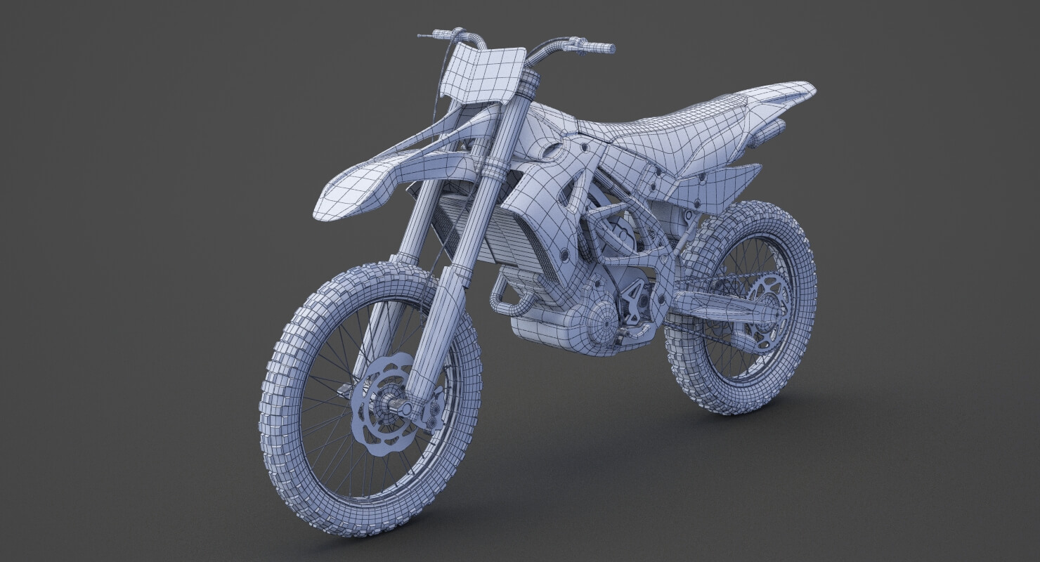 Generic Motorbike 01 - 3D Model by sky3dstudios69