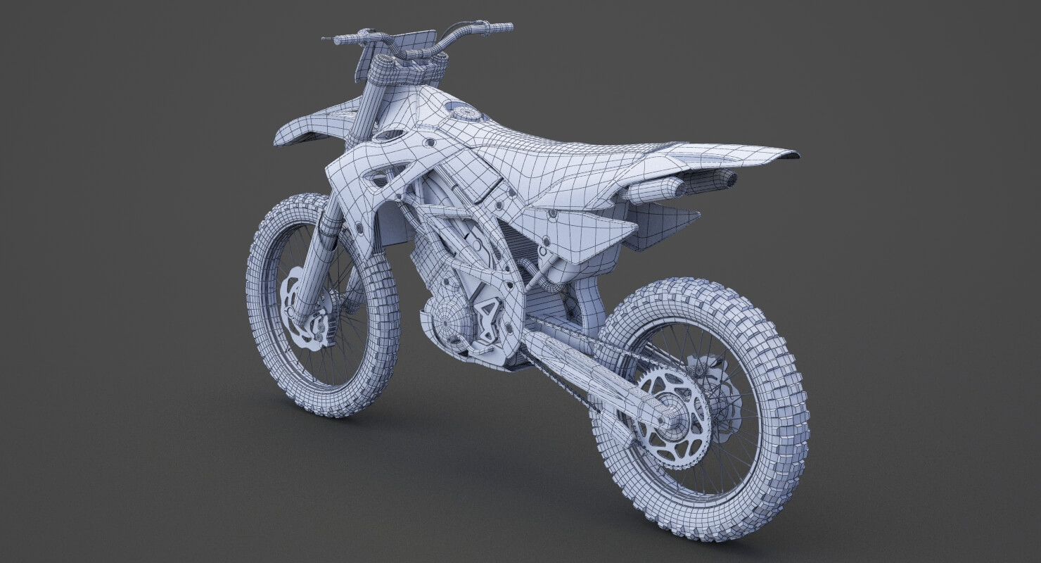 Generic Motorbike 01 - 3D Model by sky3dstudios69