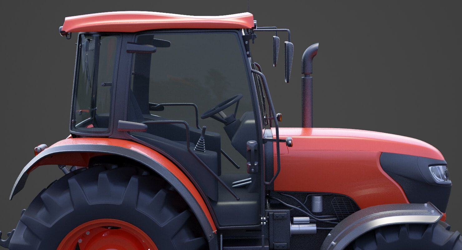 Generic Tractor 01 - 3D Model by sky3dstudios69