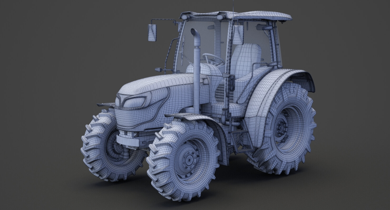 Generic Tractor 01 - 3D Model by sky3dstudios69