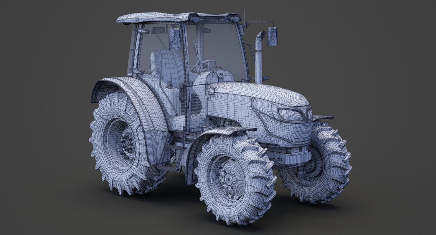 Generic Tractor 01 - 3D Model by sky3dstudios69