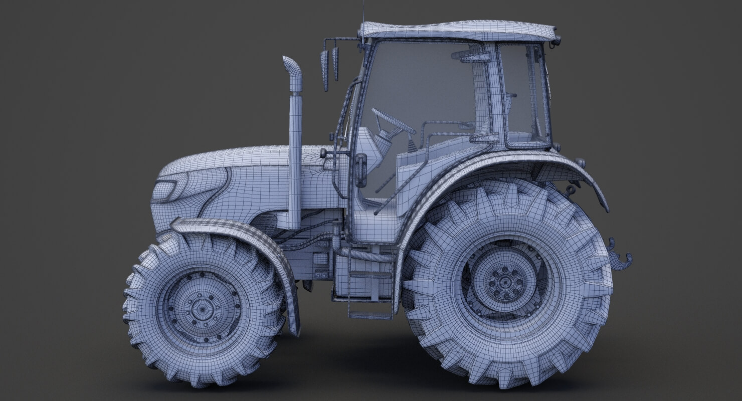 Generic Tractor 01 - 3D Model by sky3dstudios69