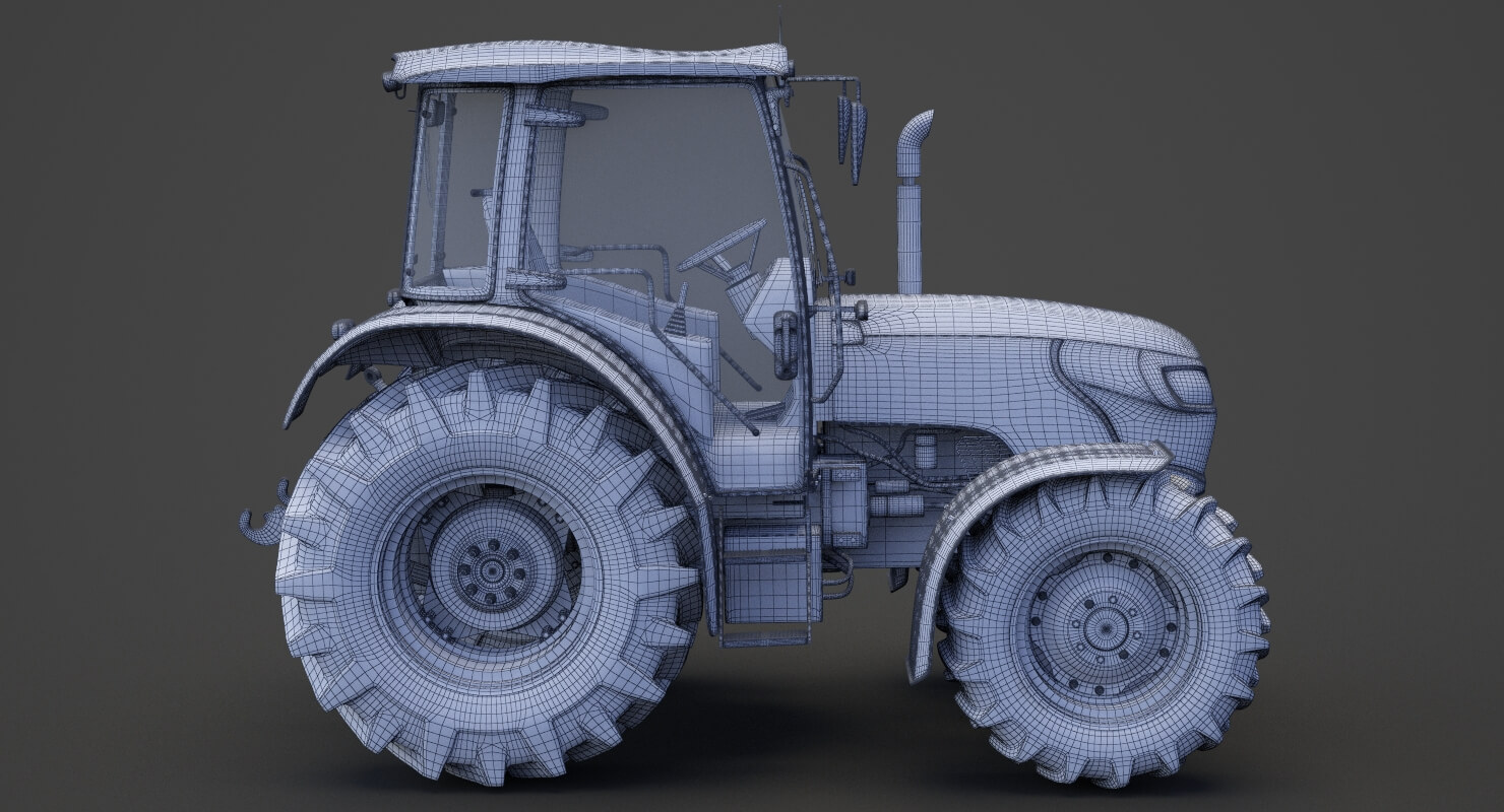 Generic Tractor 01 - 3D Model by sky3dstudios69