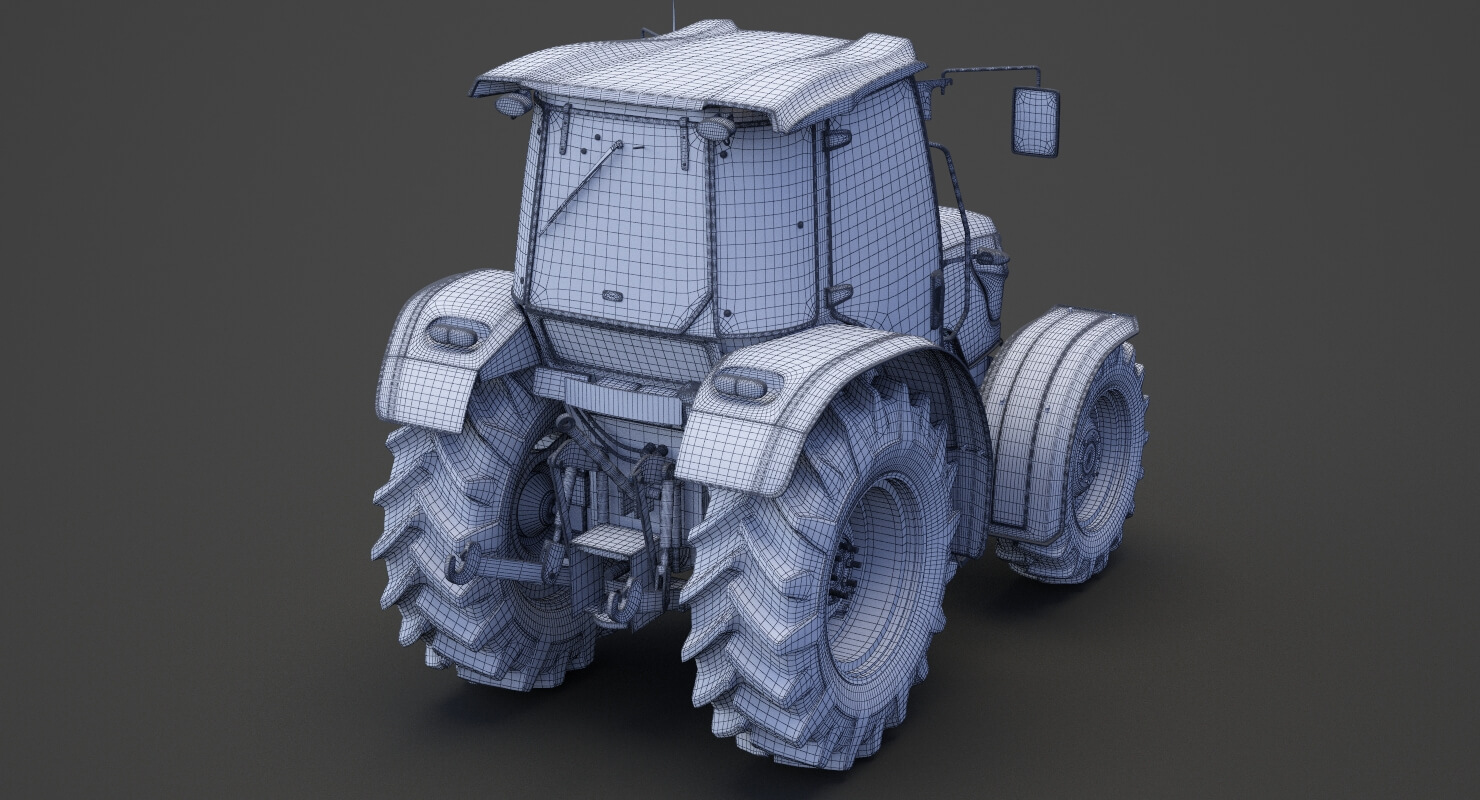 Generic Tractor 01 - 3D Model by sky3dstudios69