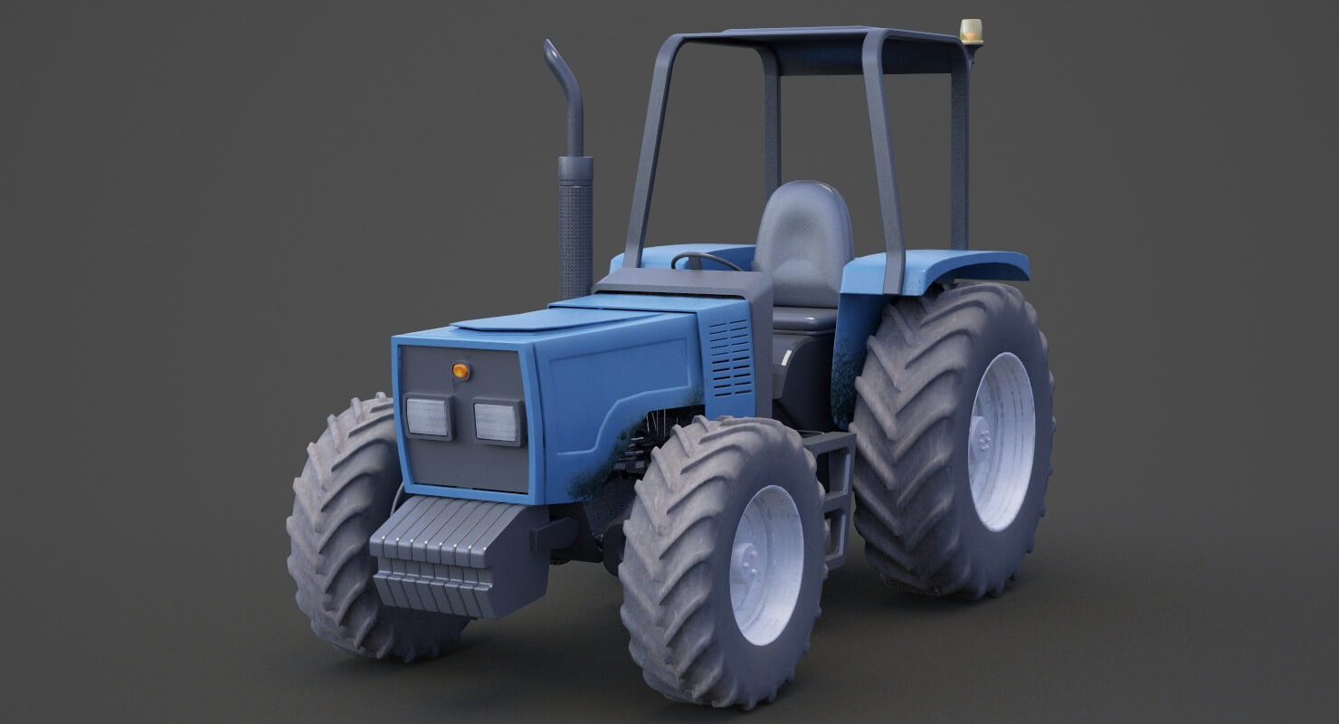 Generic Tractor 01 - 3D Model by sky3dstudios69