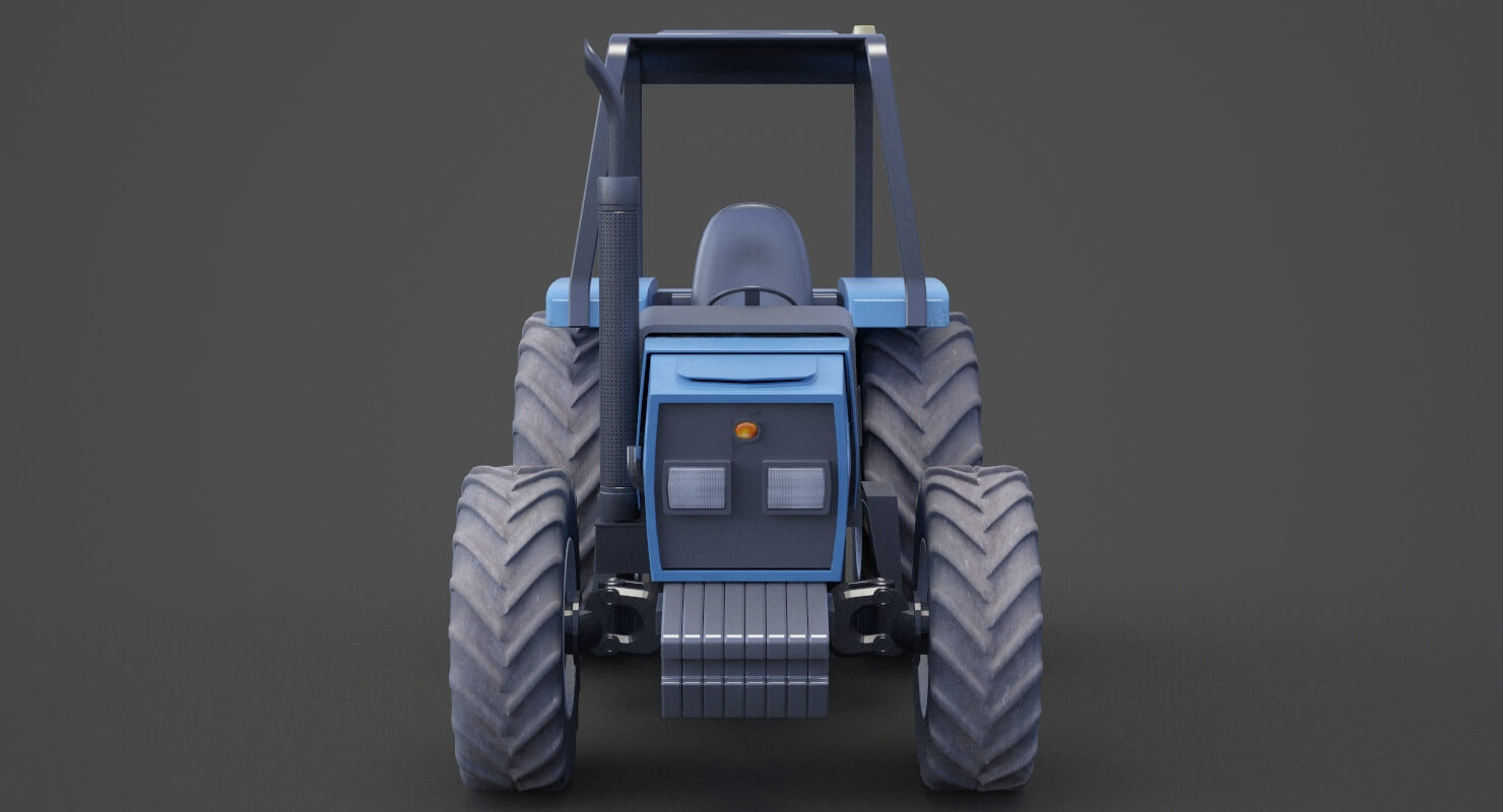 Generic Tractor 01 - 3D Model by sky3dstudios69