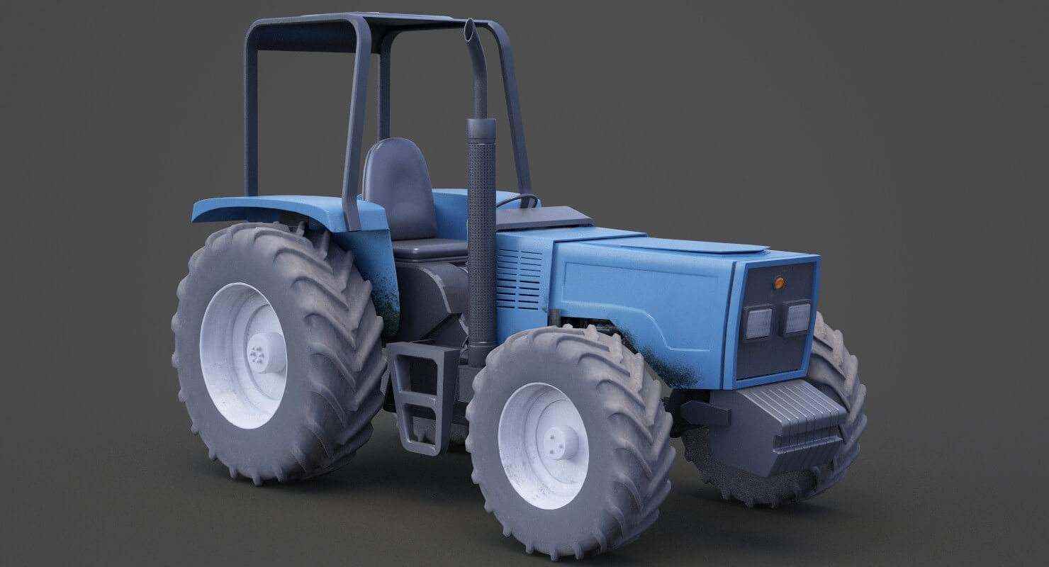 Generic Tractor 01 - 3D Model by sky3dstudios69