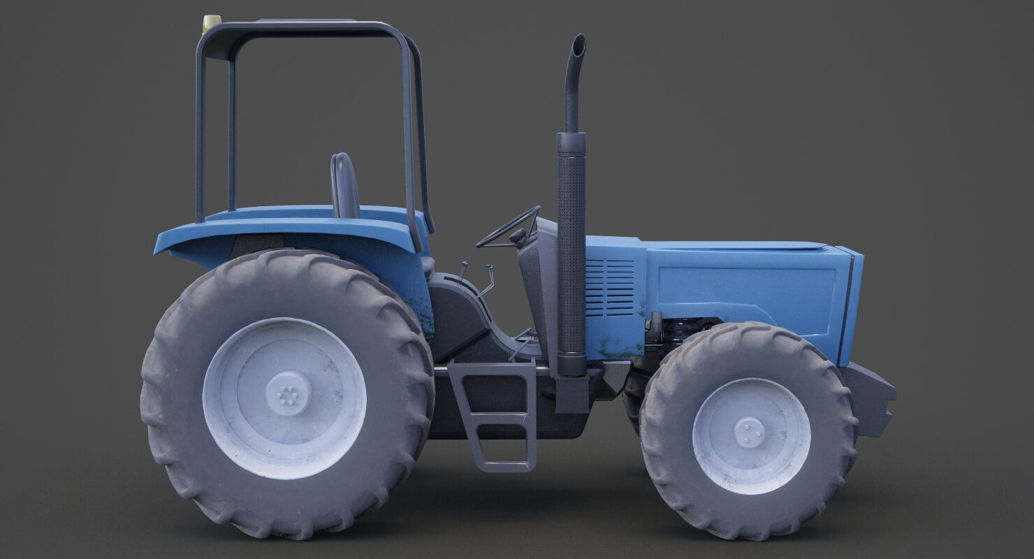 Generic Tractor 01 - 3D Model by sky3dstudios69