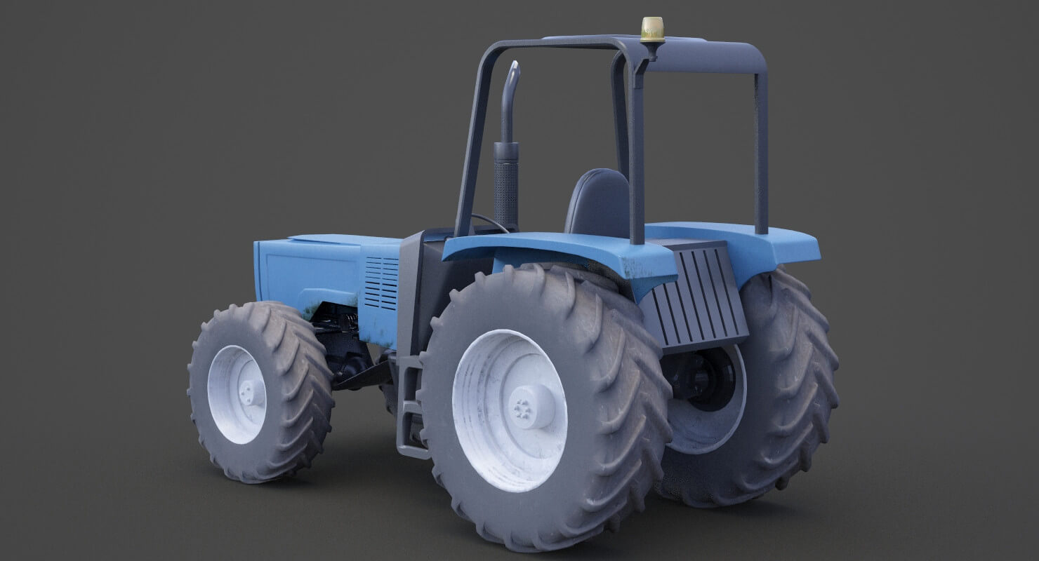 Generic Tractor 01 - 3D Model by sky3dstudios69