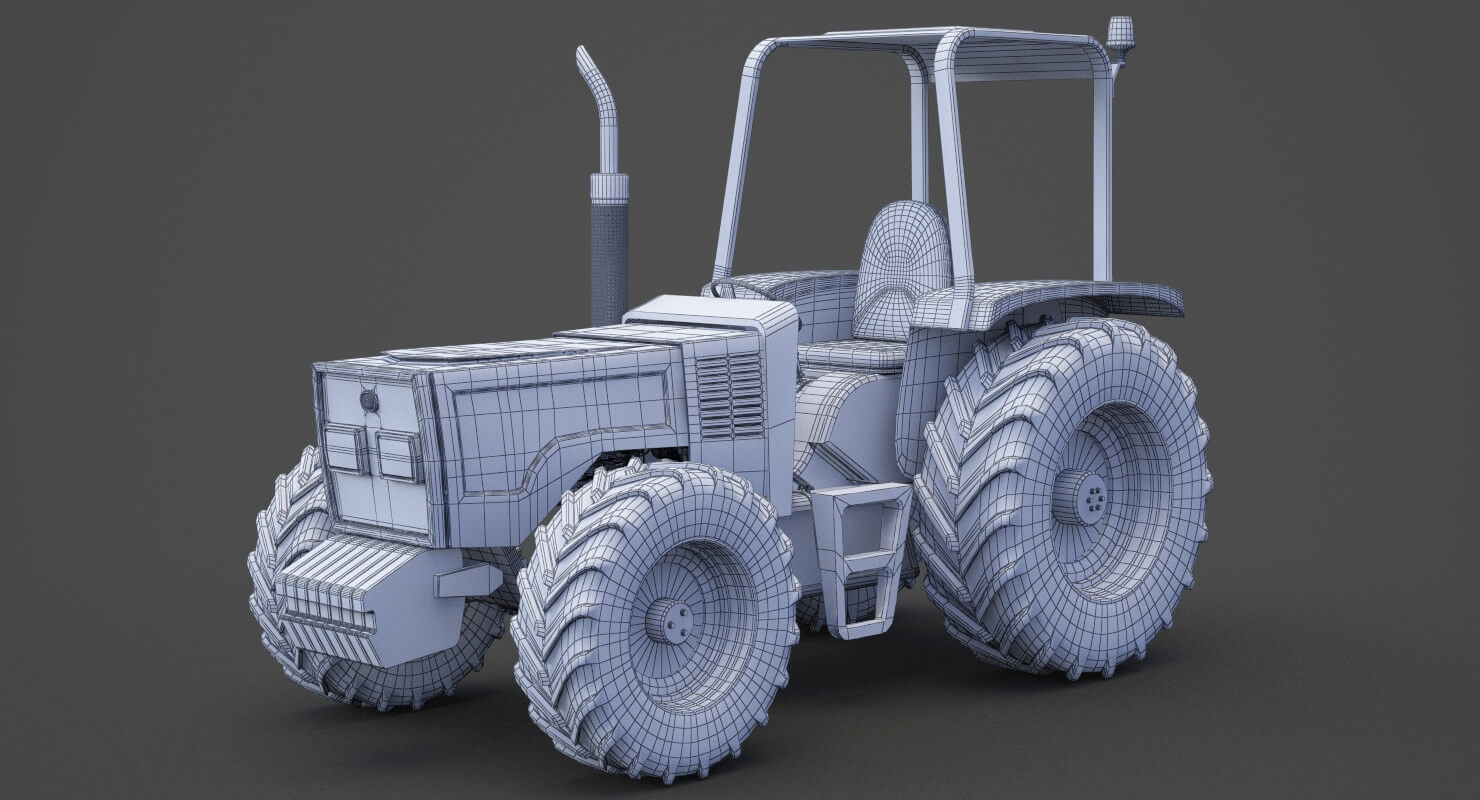 Generic Tractor 01 - 3D Model by sky3dstudios69