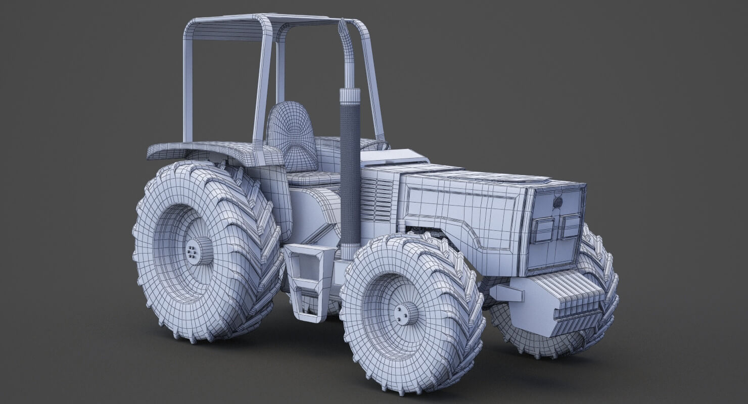 Generic Tractor 01 - 3D Model by sky3dstudios69