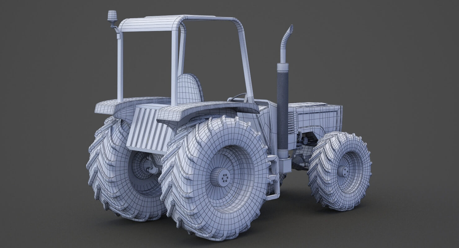 Generic Tractor 01 - 3D Model by sky3dstudios69