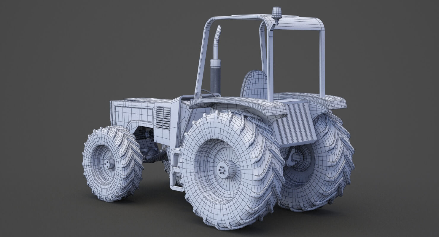 Generic Tractor 01 - 3D Model by sky3dstudios69