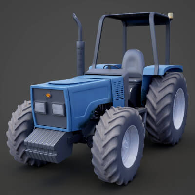Generic Tractor 01 - 3D Model by sky3dstudios69
