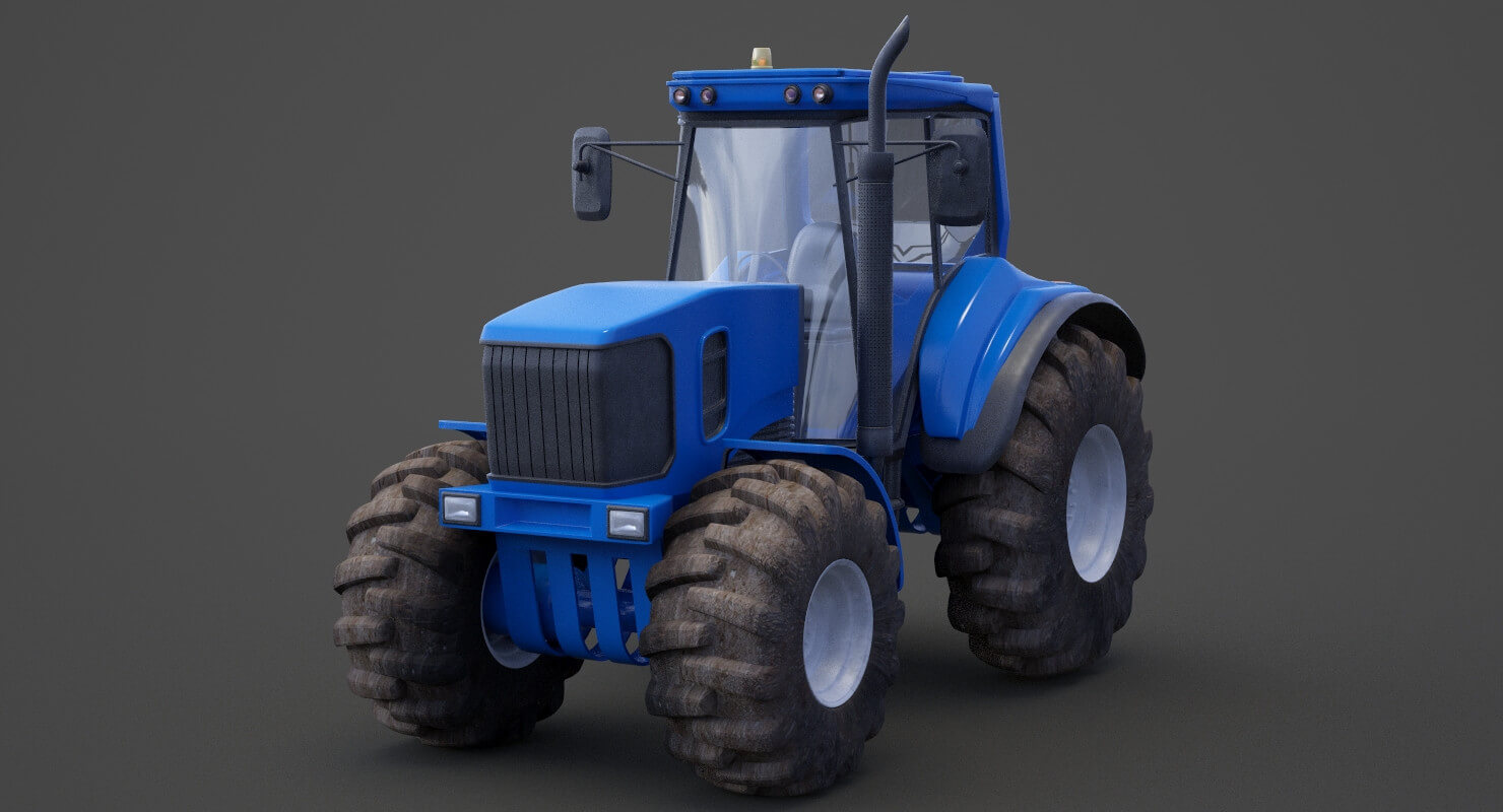 Generic Tractor 02 - 3D Model by sky3dstudios69