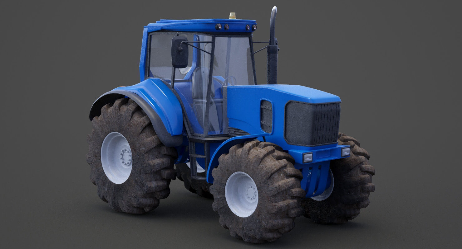 Generic Tractor 02 - 3D Model by sky3dstudios69