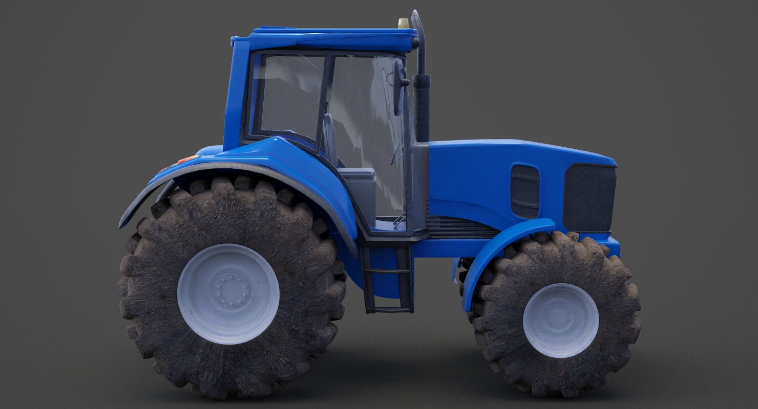 Generic Tractor 02 - 3D Model by sky3dstudios69