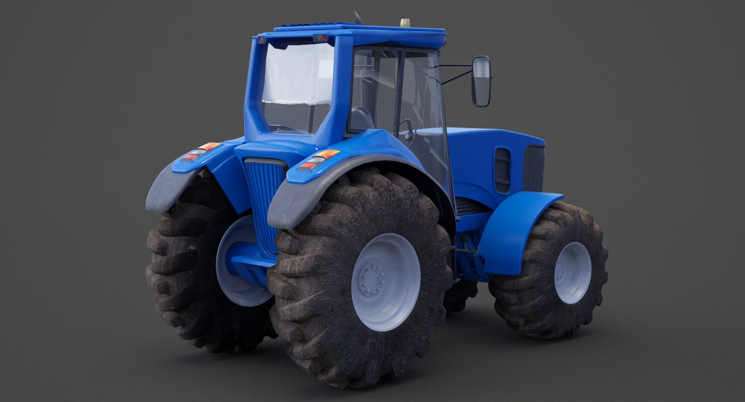 Generic Tractor 02 - 3D Model by sky3dstudios69