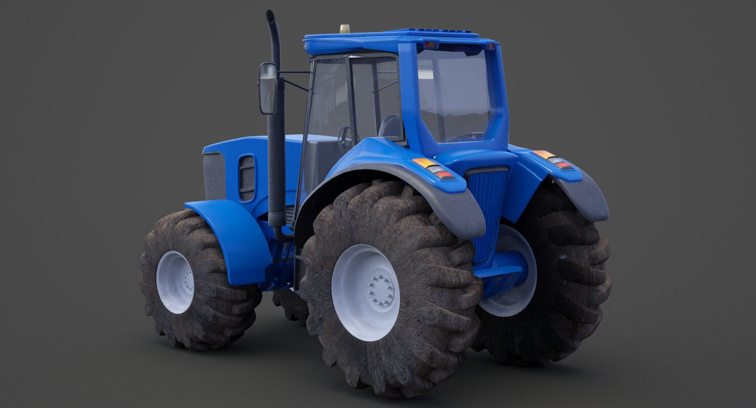 Generic Tractor 02 - 3D Model by sky3dstudios69