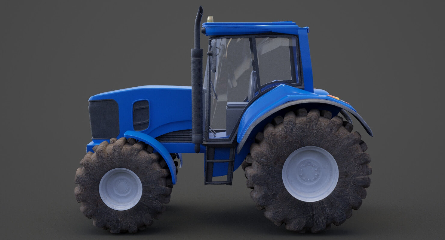 Generic Tractor 02 - 3D Model by sky3dstudios69
