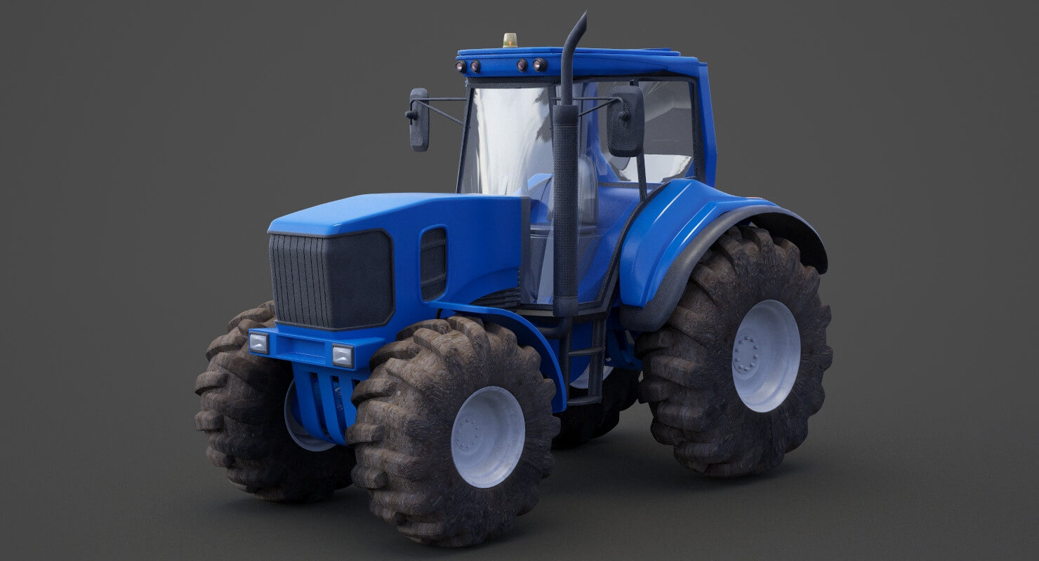 Generic Tractor 02 - 3D Model by sky3dstudios69