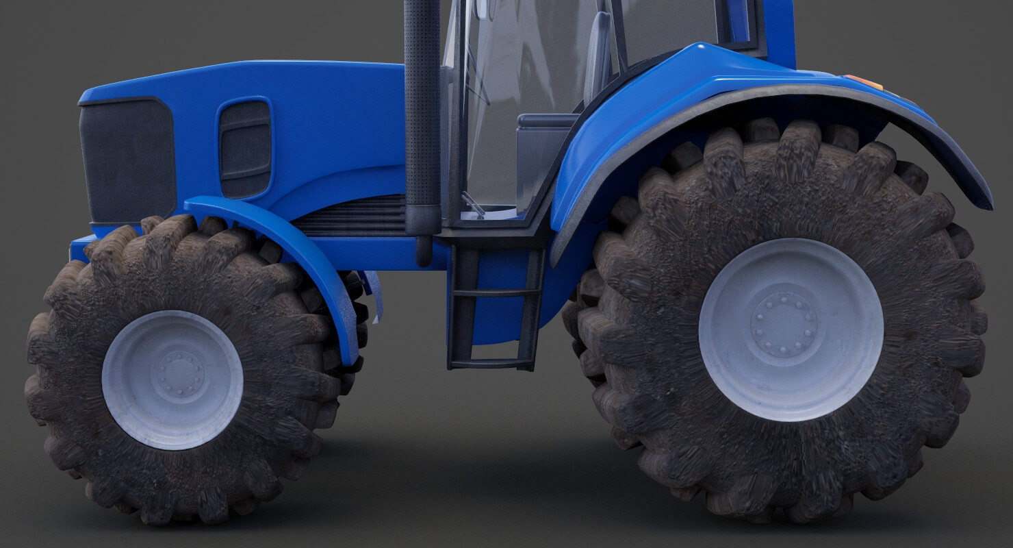 Generic Tractor 02 - 3D Model by sky3dstudios69