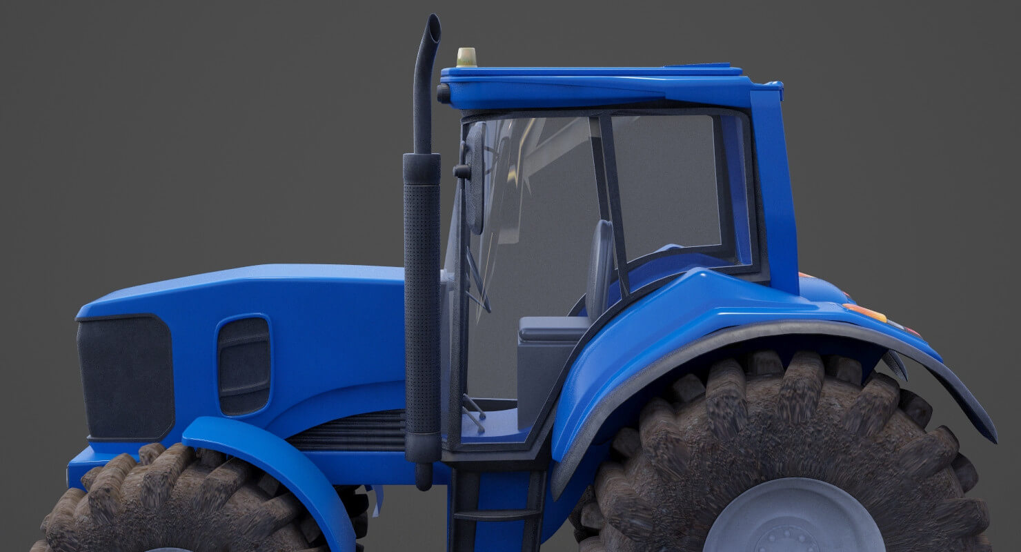 Generic Tractor 02 - 3D Model by sky3dstudios69