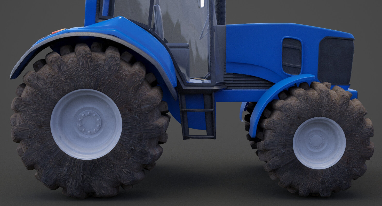 Generic Tractor 02 - 3D Model by sky3dstudios69