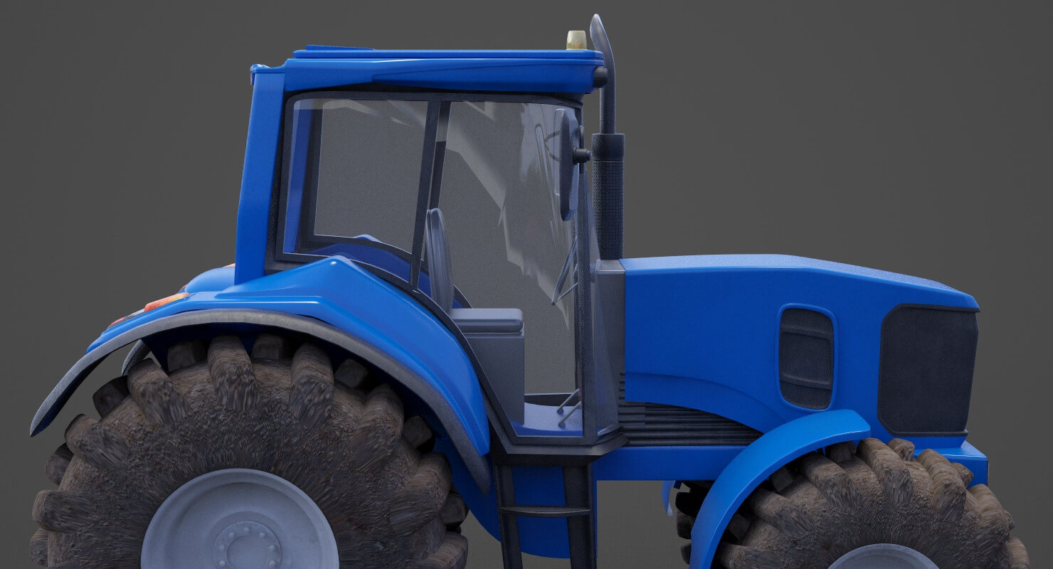 Generic Tractor 02 - 3D Model by sky3dstudios69
