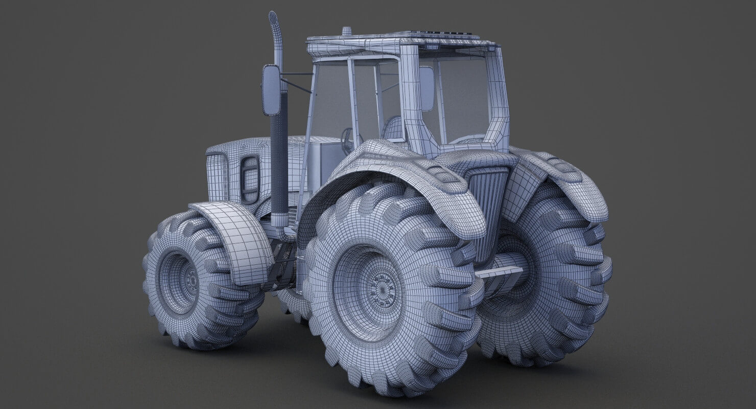 Generic Tractor 02 - 3D Model by sky3dstudios69