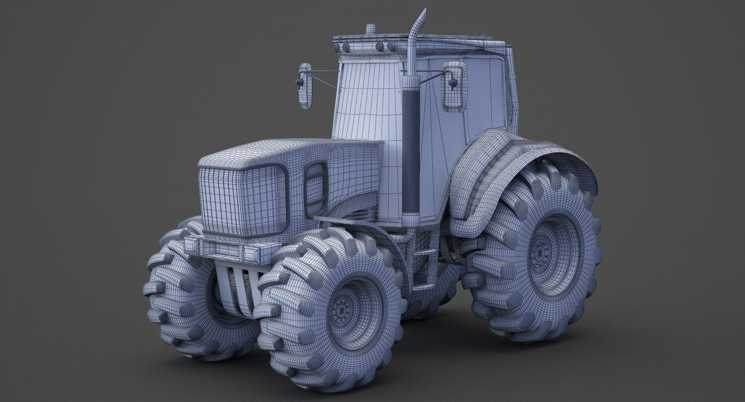 Generic Tractor 02 - 3D Model by sky3dstudios69