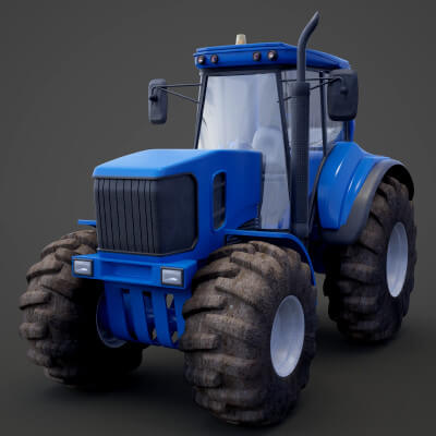 Generic Tractor 02 - 3D Model by sky3dstudios69