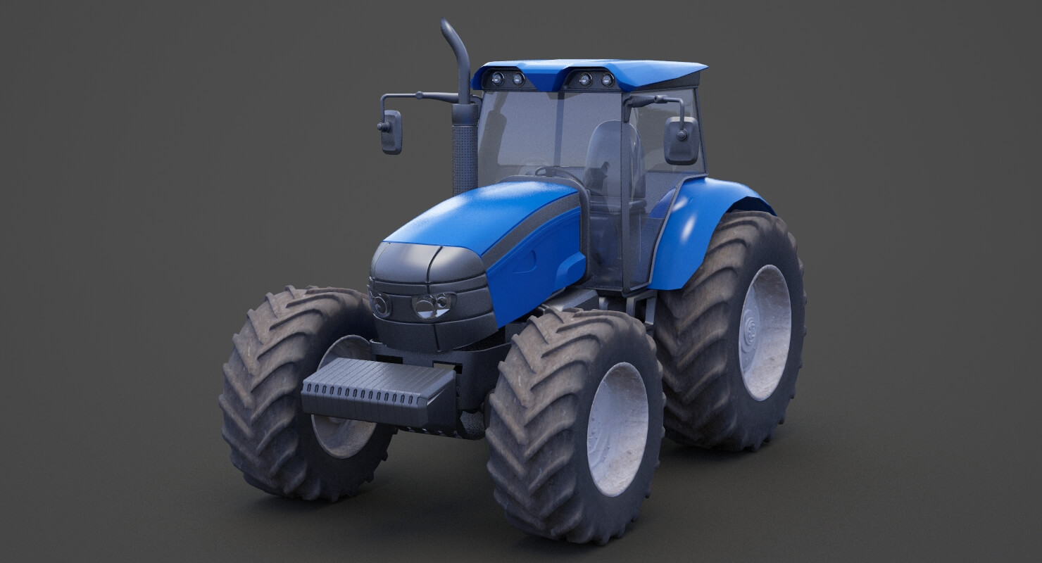 Generic Tractor 03 - 3D Model by sky3dstudios69