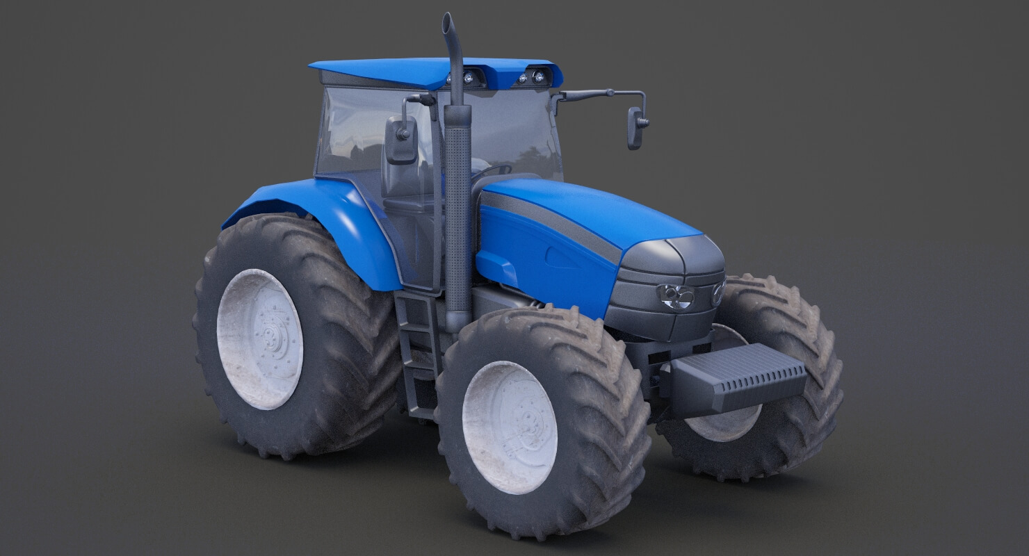 Generic Tractor 03 - 3D Model by sky3dstudios69