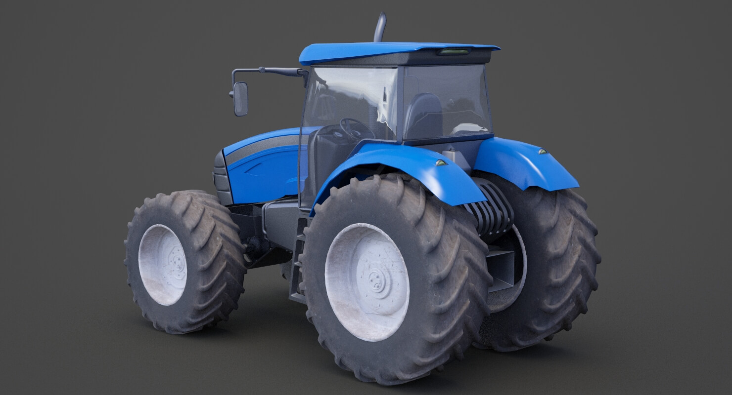 Generic Tractor 03 - 3D Model by sky3dstudios69