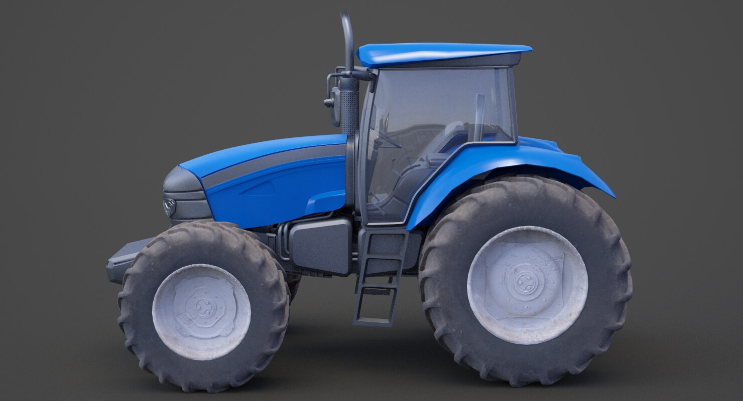 Generic Tractor 03 - 3D Model by sky3dstudios69