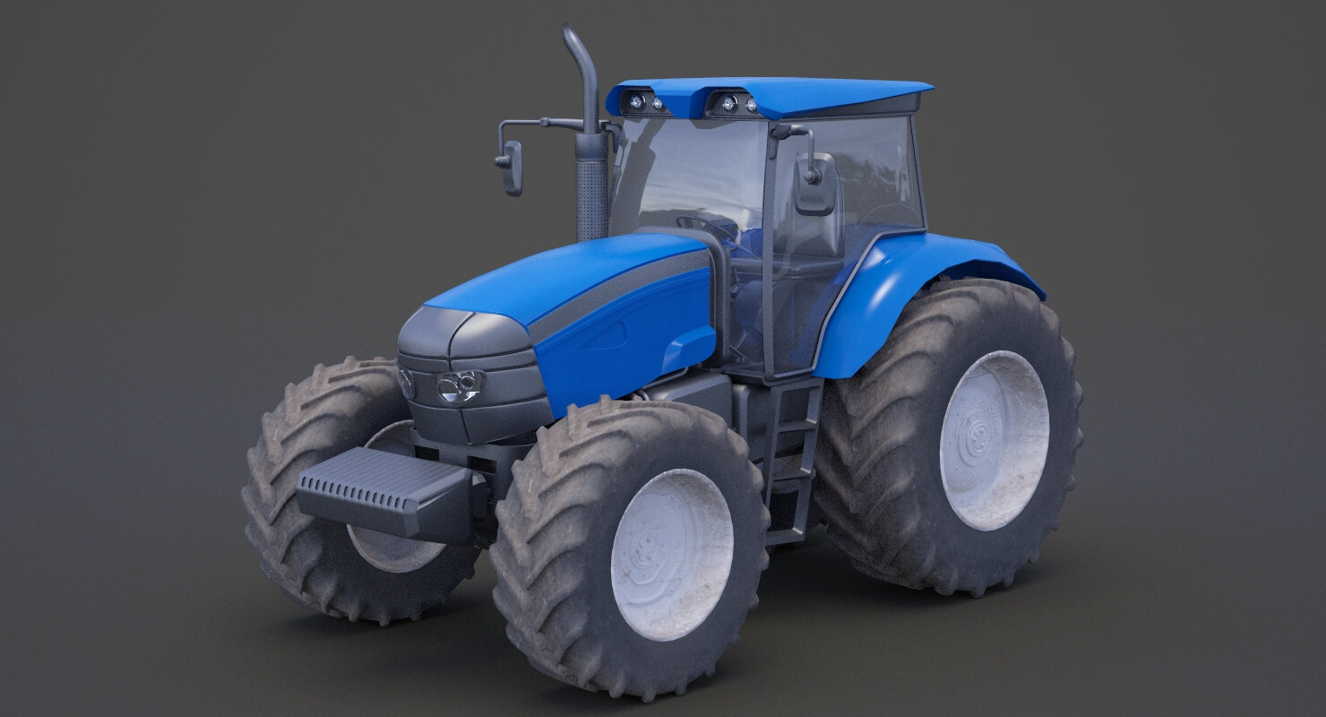Generic Tractor 03 - 3D Model by sky3dstudios69