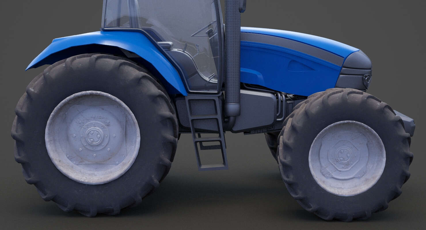Generic Tractor 03 - 3D Model by sky3dstudios69