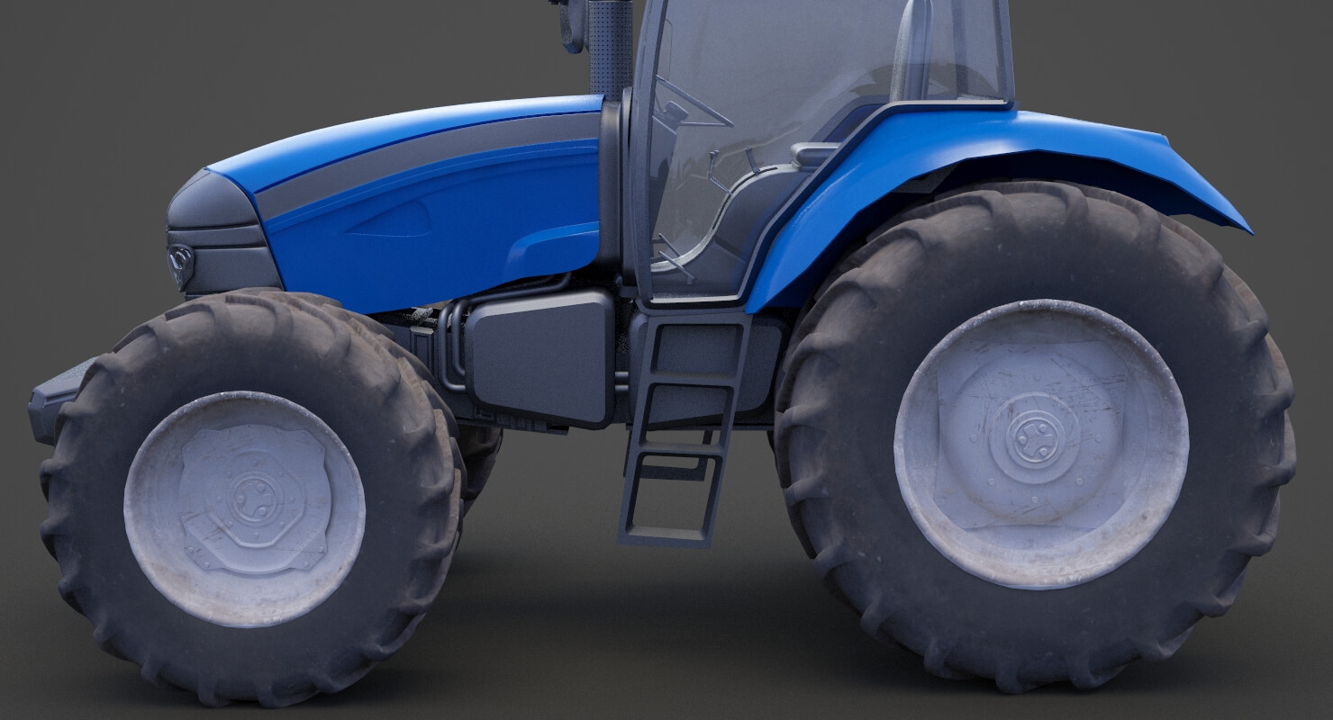 Generic Tractor 03 - 3D Model by sky3dstudios69