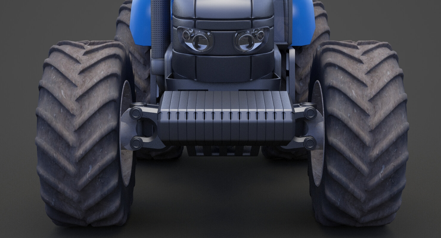 Generic Tractor 03 - 3D Model by sky3dstudios69