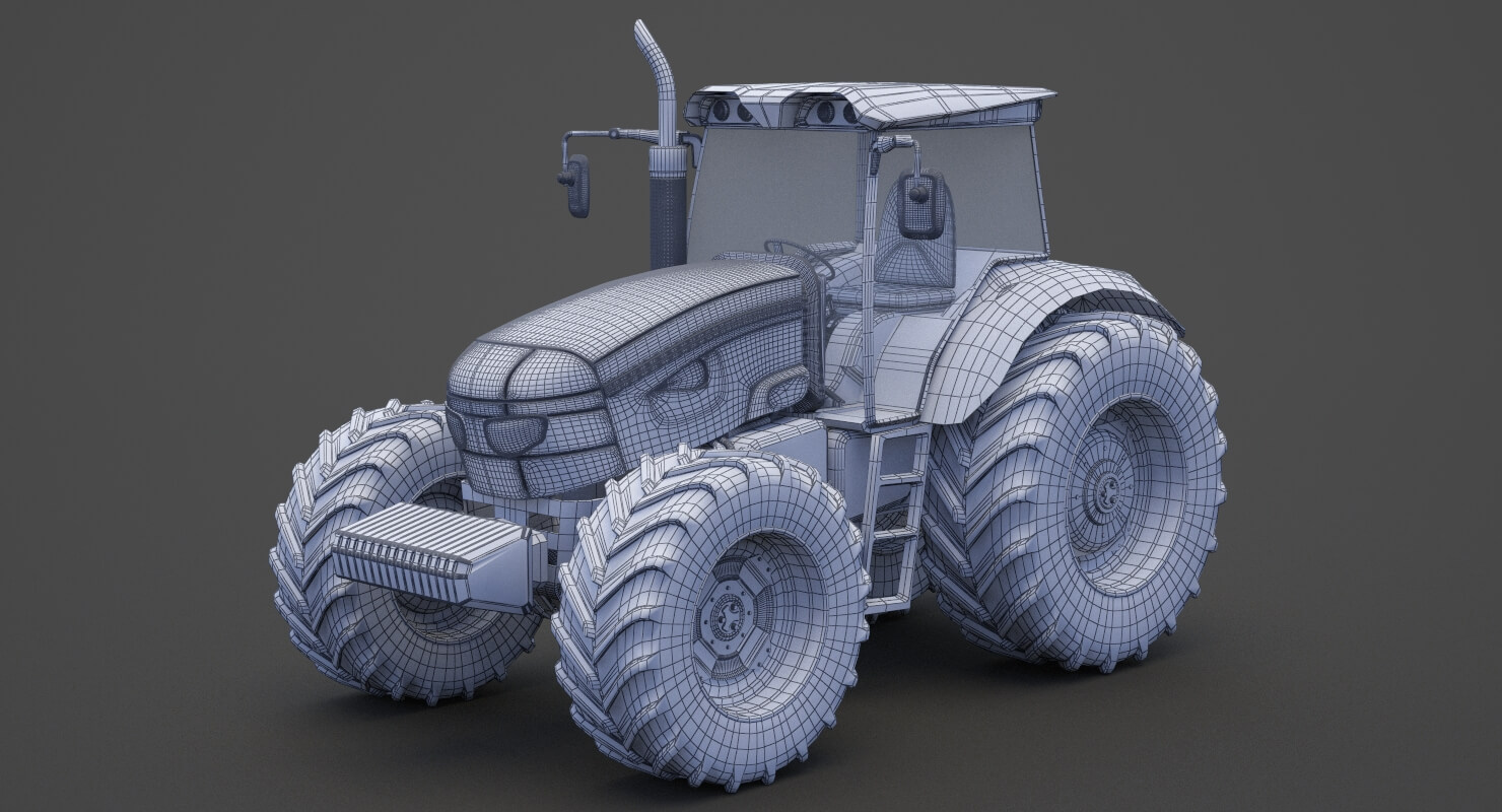 Generic Tractor 03 - 3D Model by sky3dstudios69