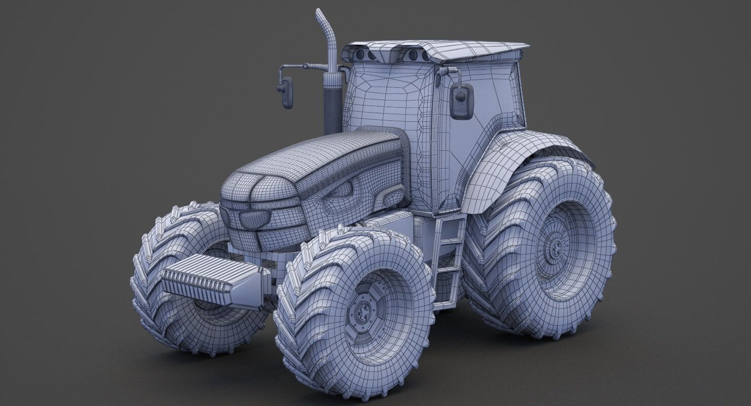 Generic Tractor 03 - 3D Model by sky3dstudios69