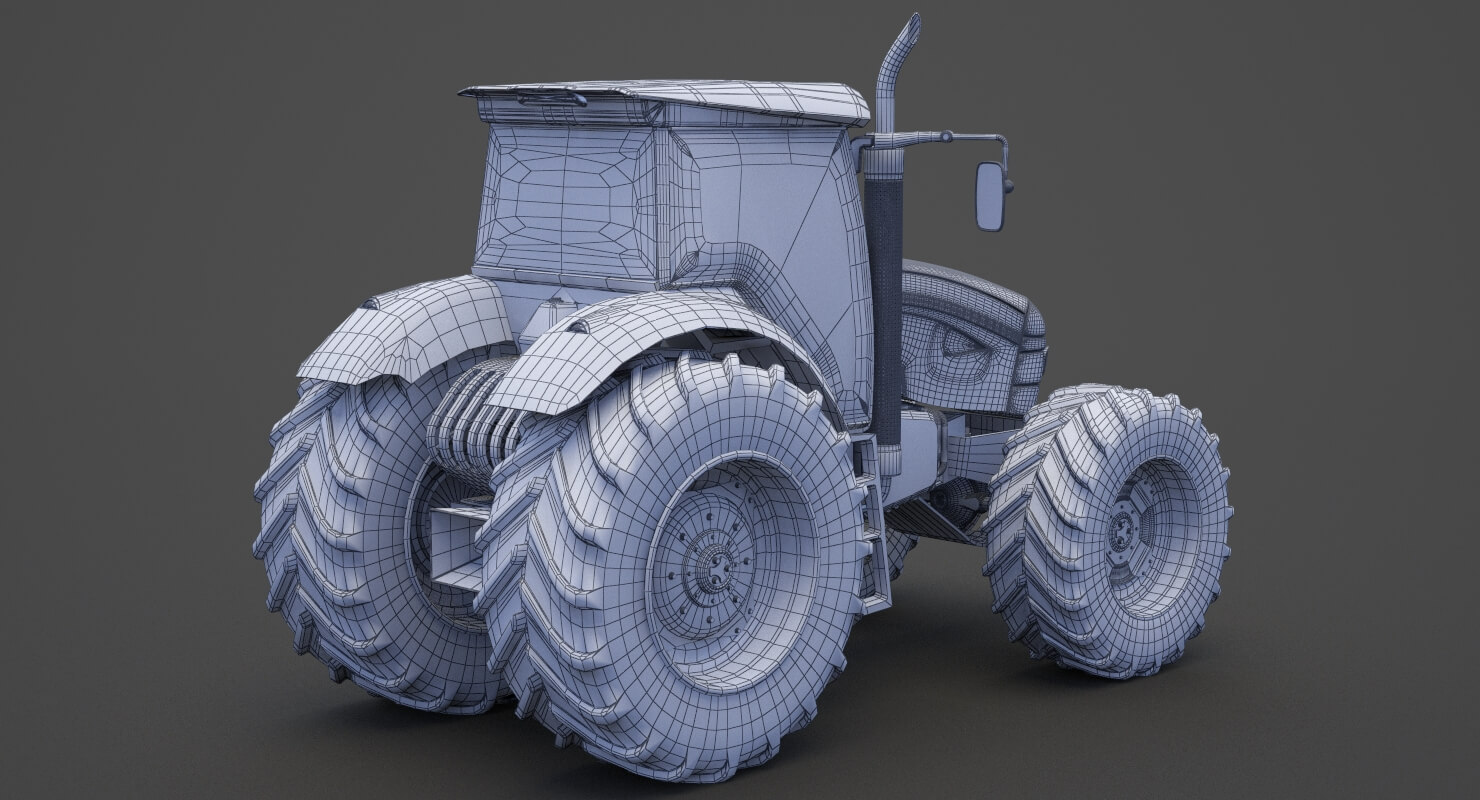 Generic Tractor 03 - 3D Model by sky3dstudios69