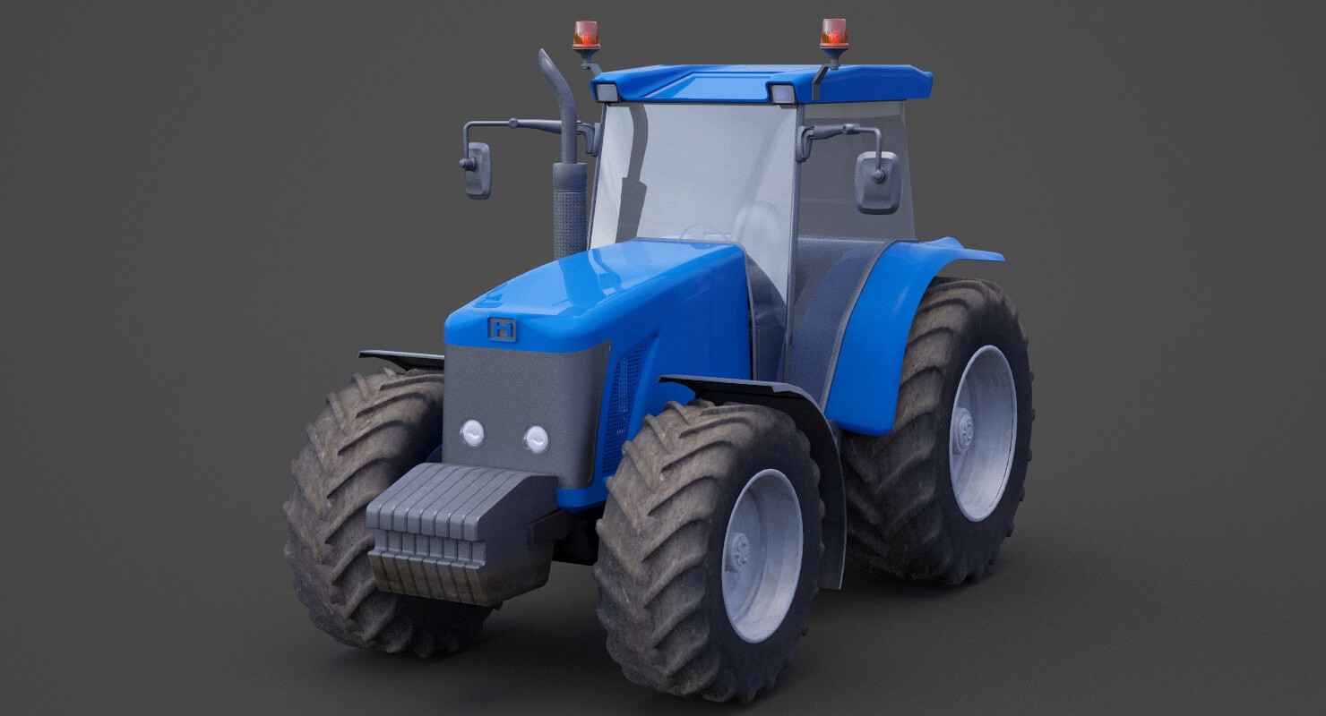 Generic Tractor 04 - 3D Model by sky3dstudios69