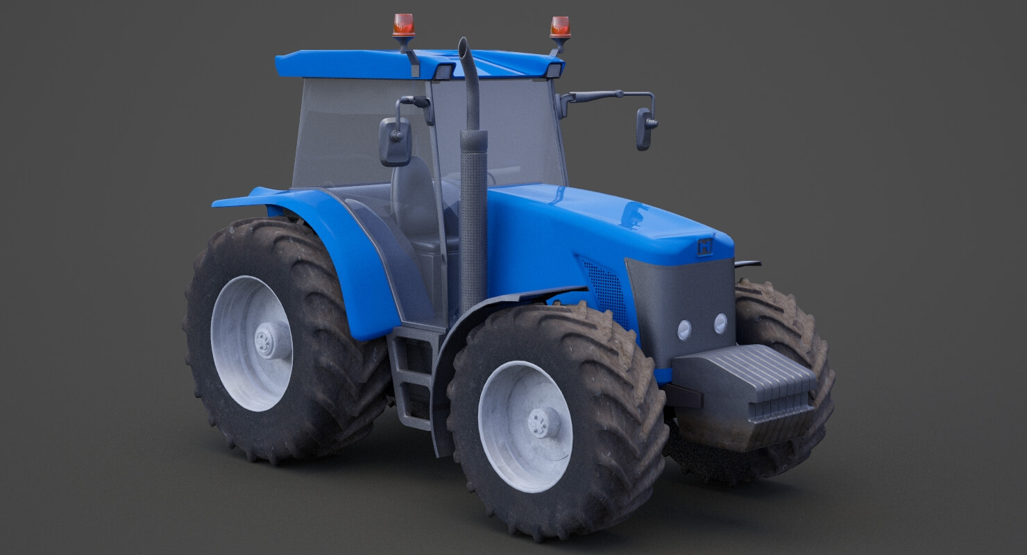Generic Tractor 04 - 3D Model by sky3dstudios69